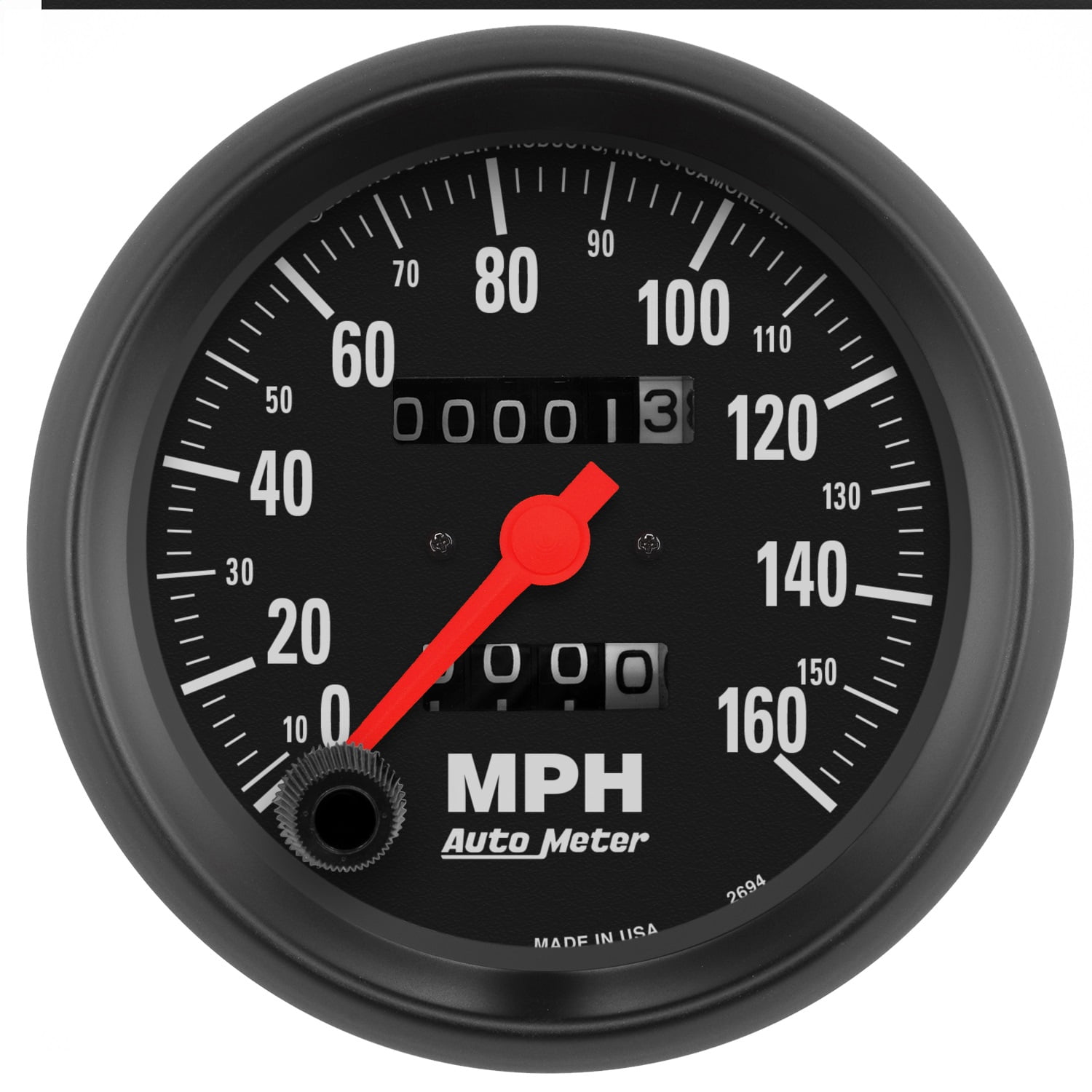 AutoMeter 2694 Z-Series In-Dash Mechanical Speedometer 3 3/8" 160 MPH ...