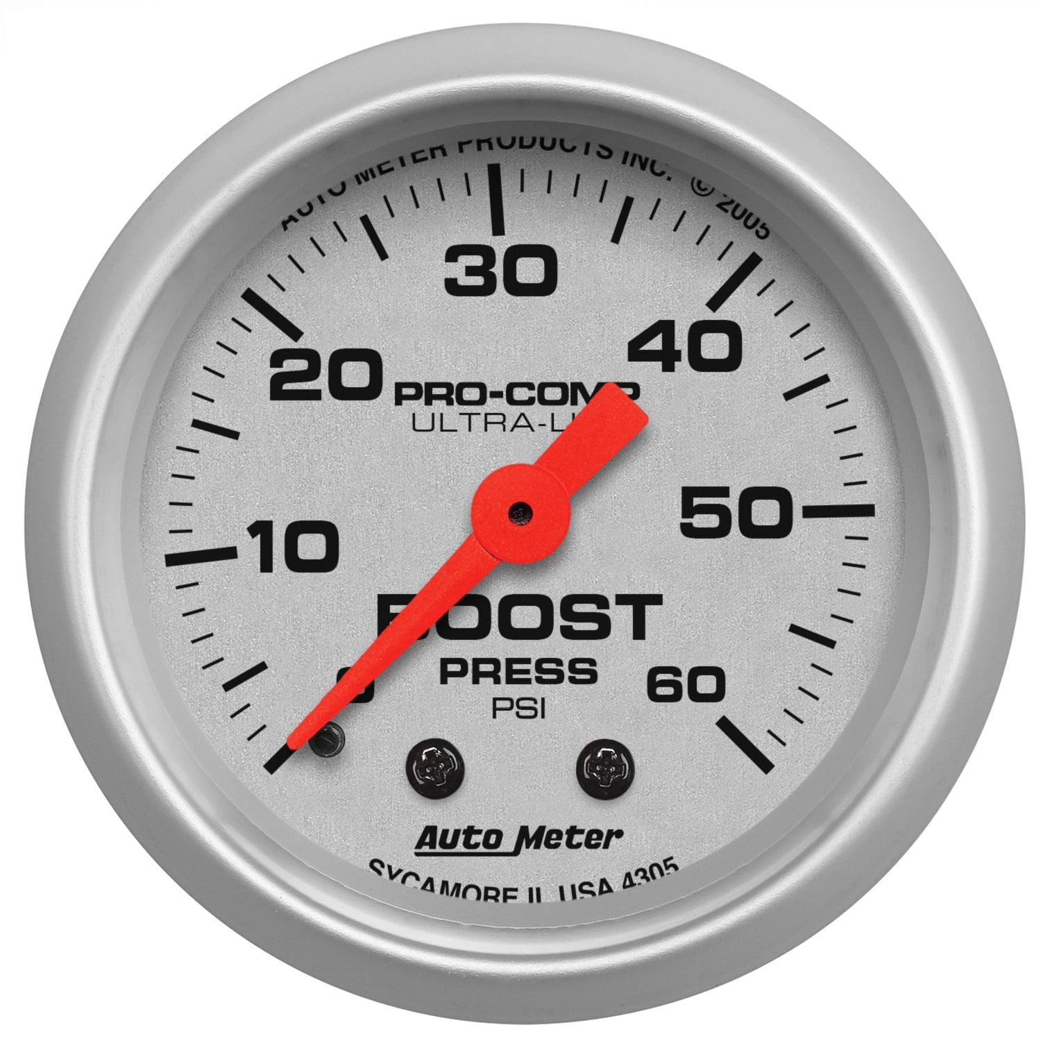 AutoMeter 4305 Ultra-Lite Mechanical Boost Gauge - Walmart.com