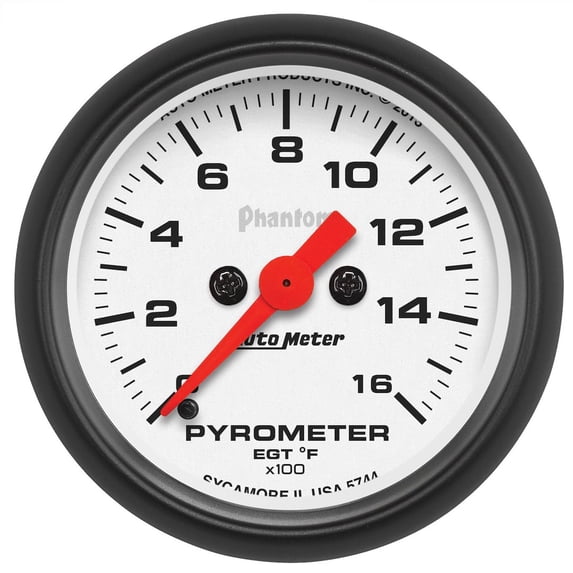 AutoMeter 5744 Phantom Electric Pyrometer Gauge Kit - Walmart.com