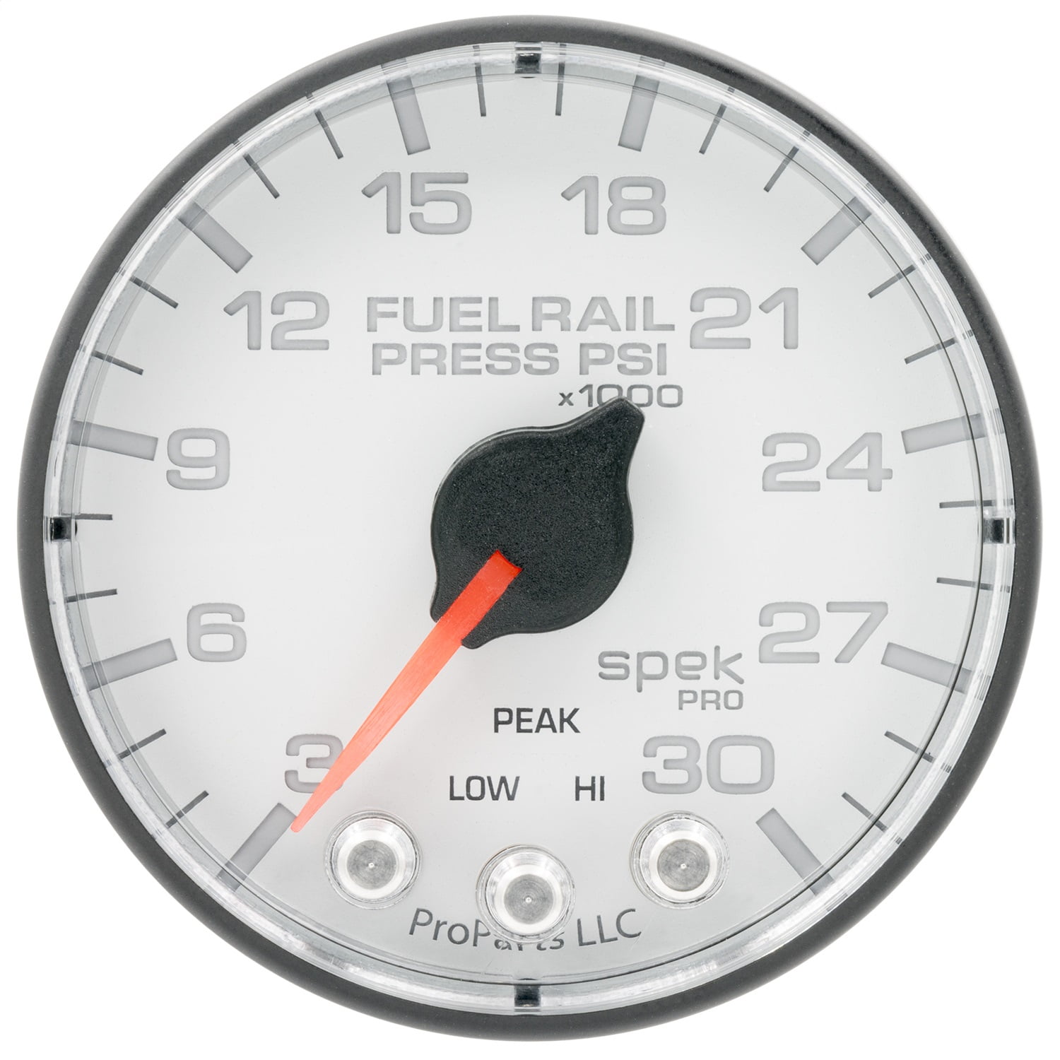 AutoMeter P321128 Spek-Pro Fuel Rail Pressure Gauge; 2-1/16 in.; White ...