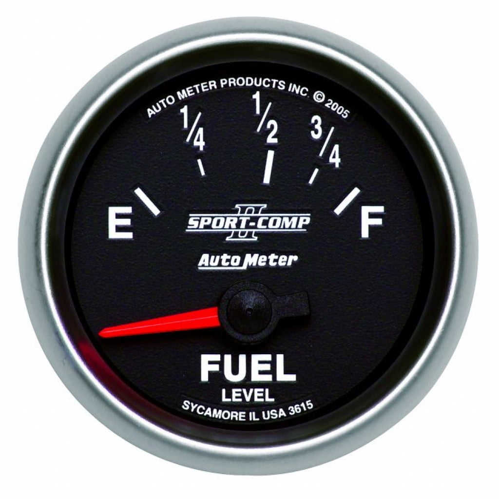 AutoMeter Sport-Comp II Fuel Level Gauge Short Seeep Electronic | 73-10 ...
