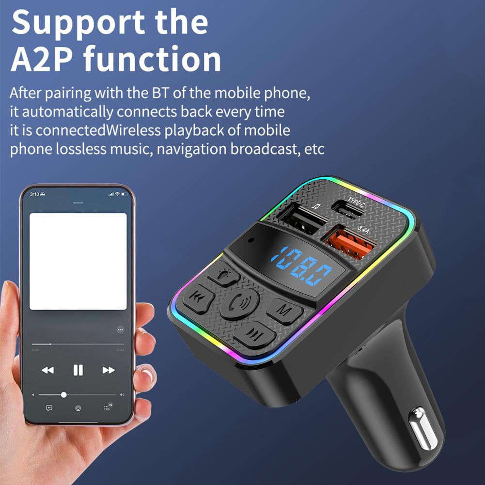 AutoNexis Car Bluetooth Player Bluetooth Receiver 51FM Transmitter 31A ...