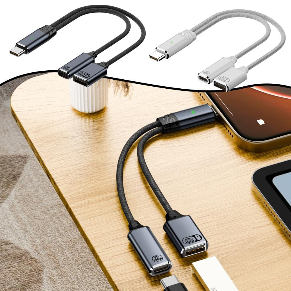 AutoNexis Dual USBC Splitter Headphone and Charger Adapter 100W 2in1 ...