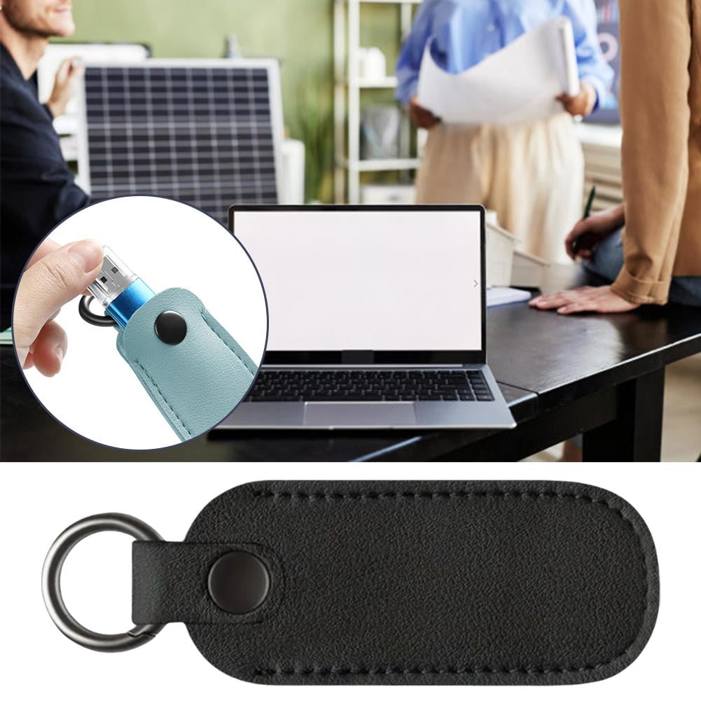 AutoNexis Leather U Disk Protective Cover USB Memory Stick Storage Bag ...