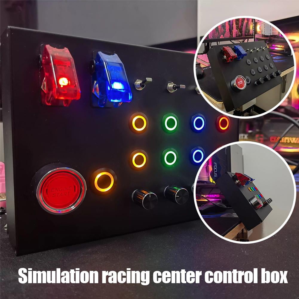 AutoNexis Sim Racing Button Box Central Control Box with Adjustable ...