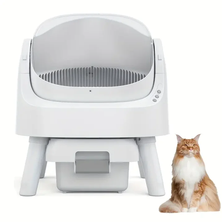 Rawrose Open-Top Design Self-Cleaning Automatic Cat Litter Box with ...