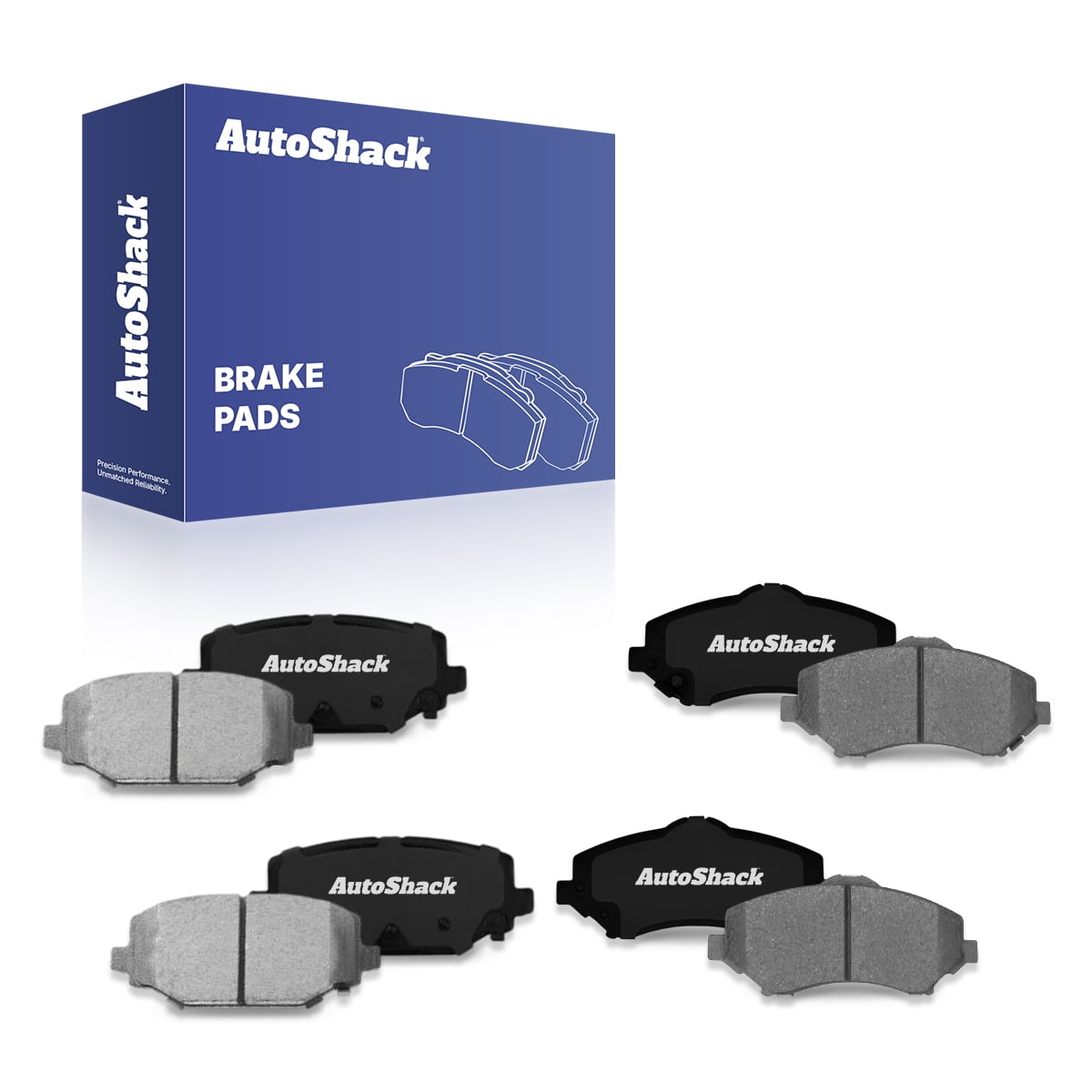 AutoShack 8pcs Front and Rear Ceramic Brake Pad Set Replacement for ...