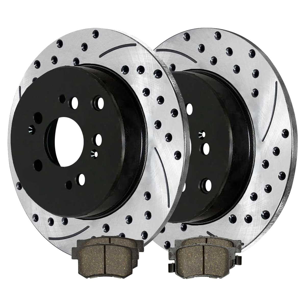 AutoShack Rear Brake Kit Replacement for 2005-2013 Honda CR-V 2010-2012 ...