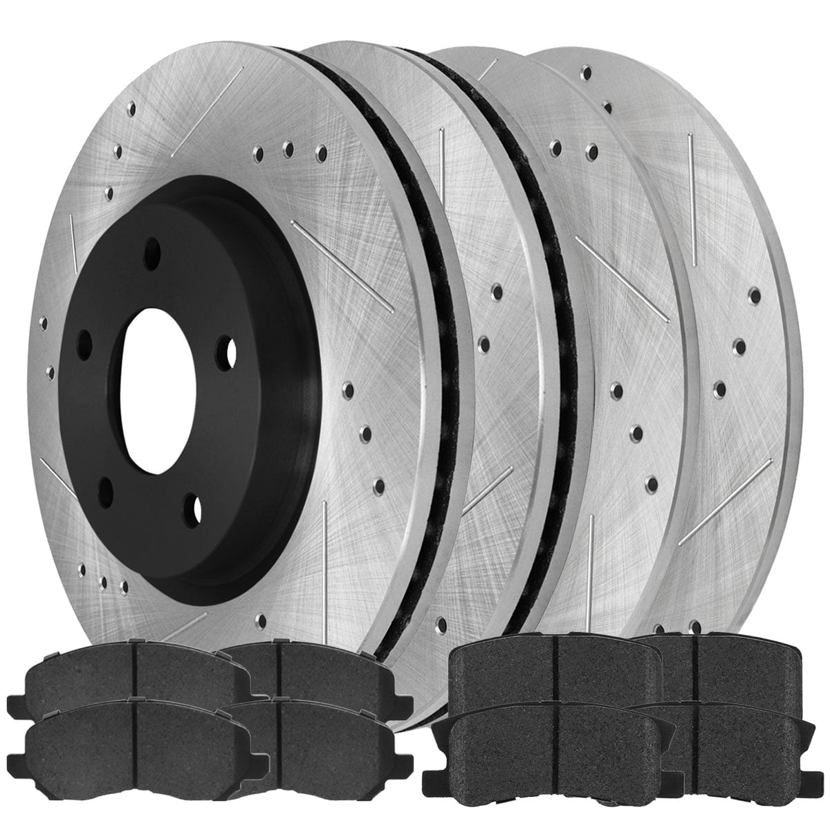 AutoShack Brake Kit Replacement for 2007-2013 Mitsubishi Outlander 2.4L ...