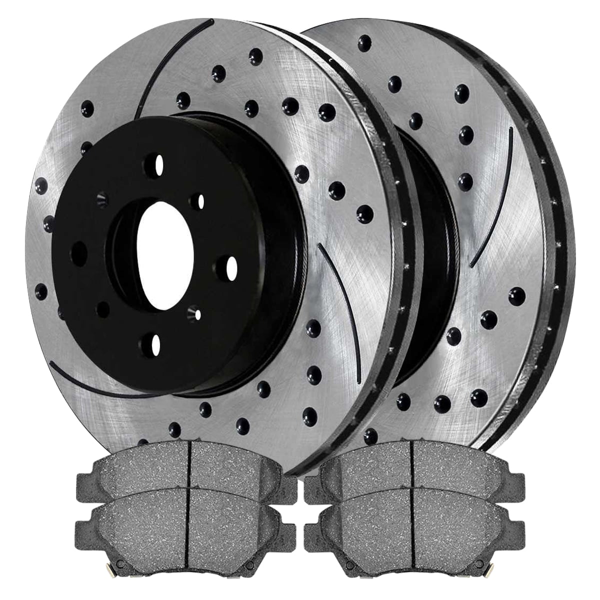 AutoShack Front Brake Kit Replacement for 2003-2005 Honda Civic 1.3L ...