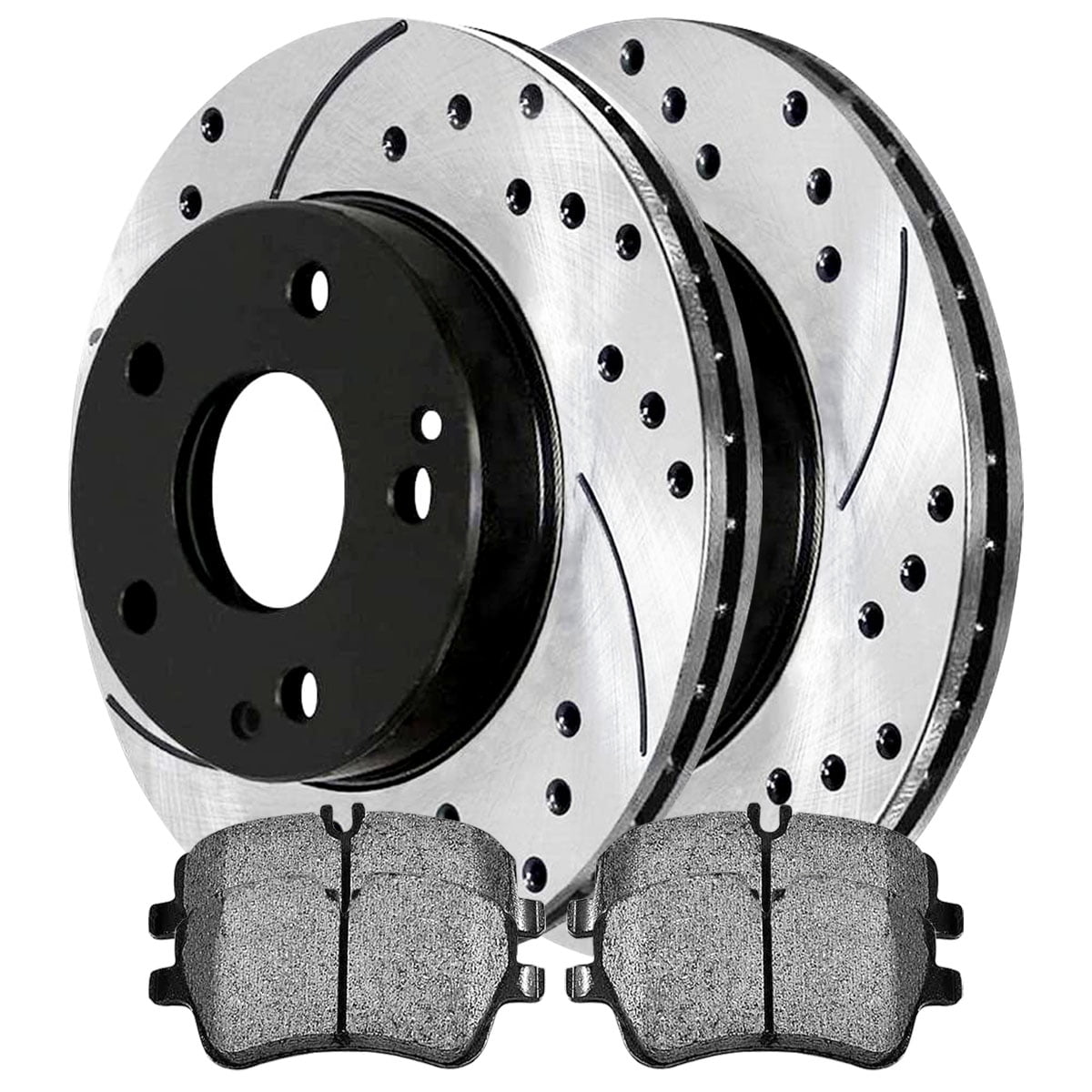 AutoShack Front Brake Rotors & Ceramic Pads Kit for Mercedes C, CLK ...