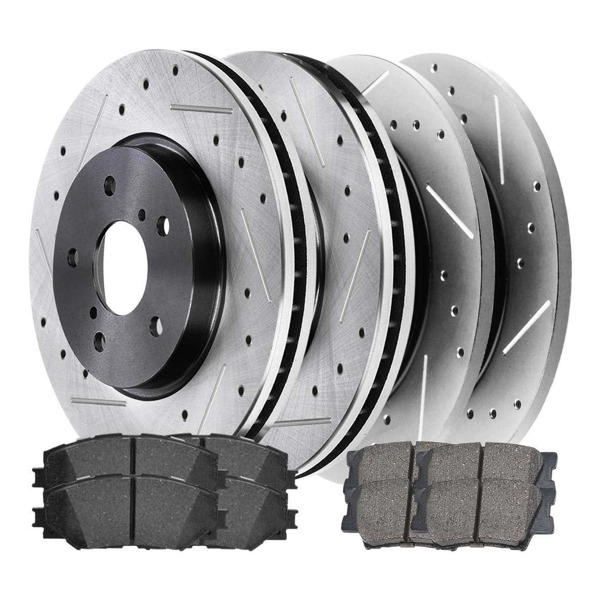 AutoShack Brake Rotors & Pads Kit for '06-'18 Toyota RAV4, '10-'12 ...