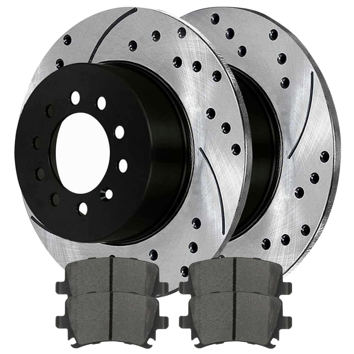 AutoShack Rear Brake Kit Replacement for Audi A3 Quattro VW Passat GTI ...