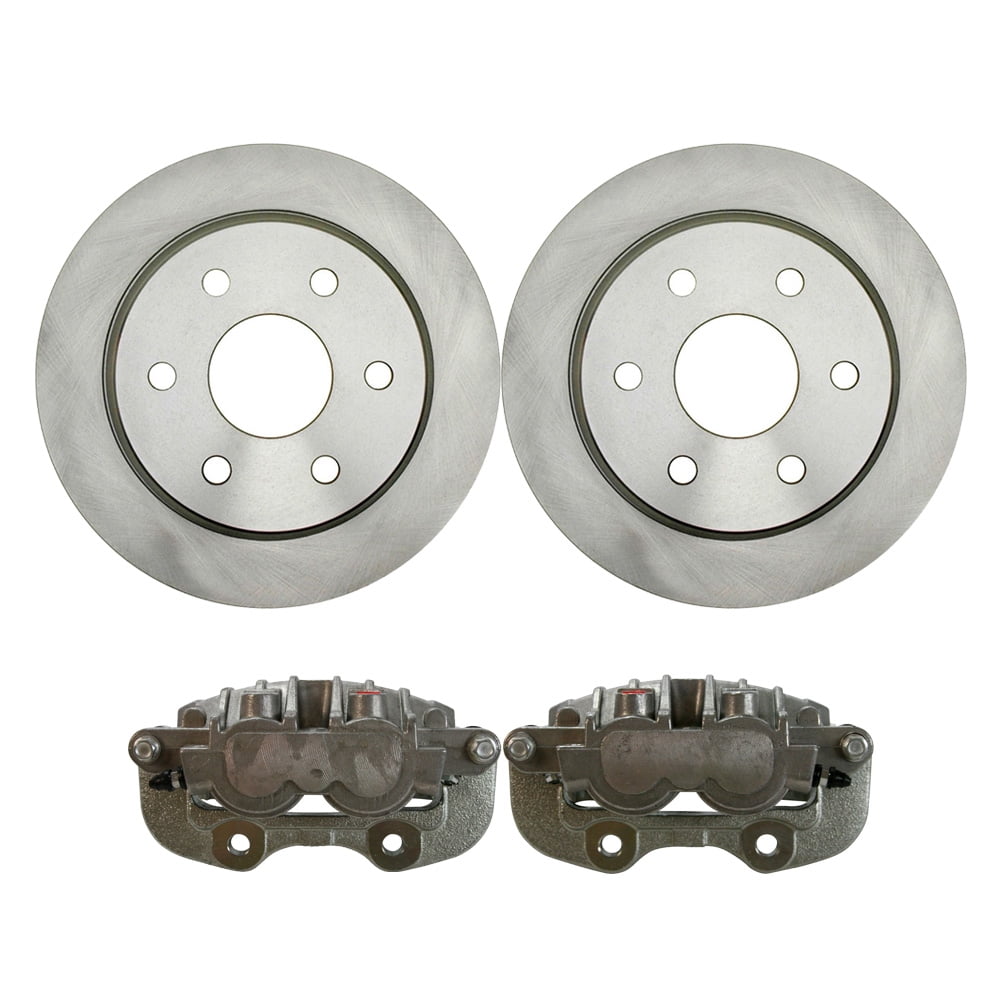 AutoShack Brake Rotors with Brake Calipers Rear Brake Rotor & Caliper ...