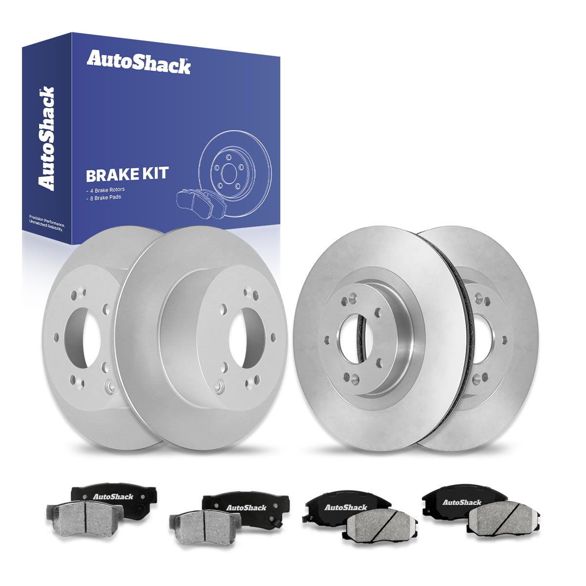 AutoShack Brake Rotors and Ceramic Brake Pads, Front and Rear ...