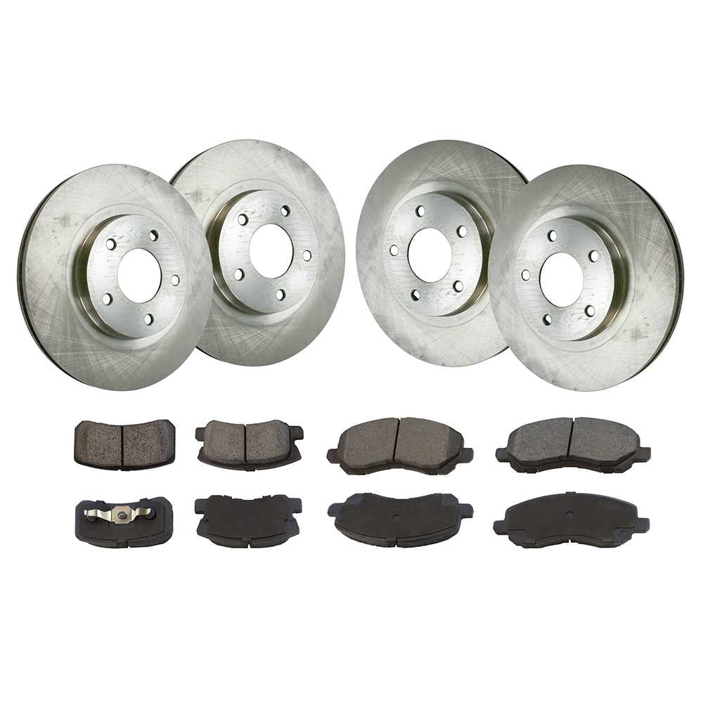 AutoShack Brake Rotors with Brake Pads Front and Rear Brake Rotor & Pad ...