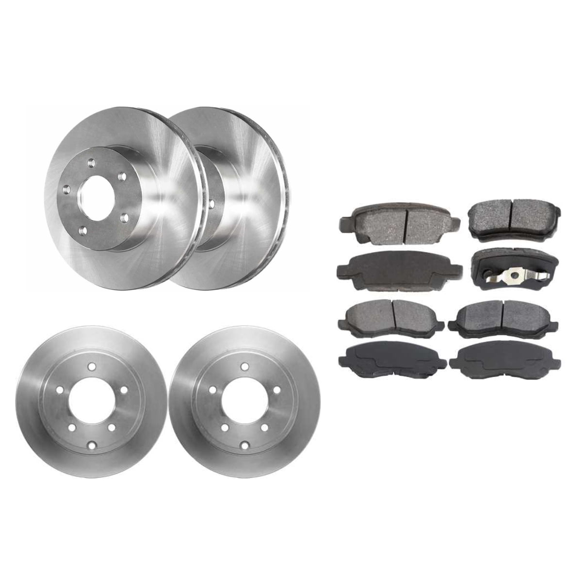 AutoShack Brake Rotors with Brake Pads Front and Rear Brake Rotor & Pad ...