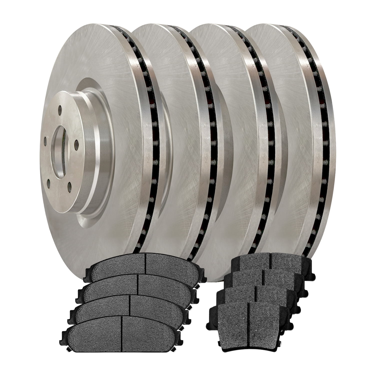 AutoShack Brake Rotors with Brake Pads Front and Rear Brake Rotor & Pad ...