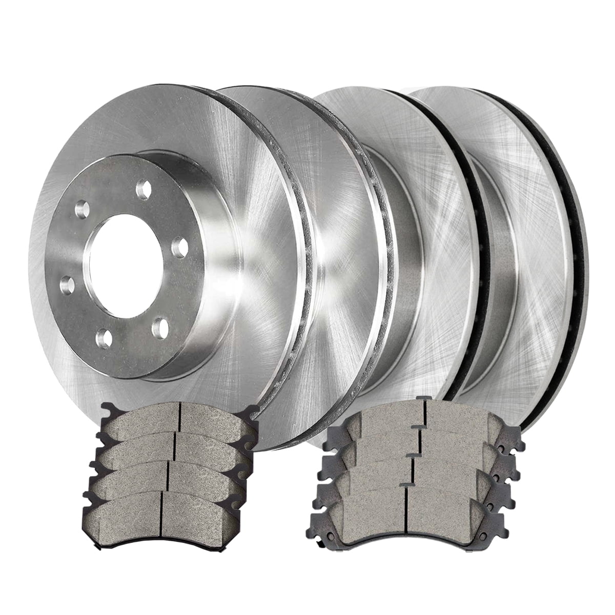 AutoShack Brake Rotors with Brake Pads Front and Rear Brake Rotor & Pad ...