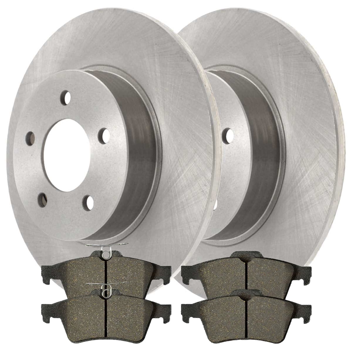 AutoShack Brake Rotors with Brake Pads Rear Brake Rotor & Pad ...