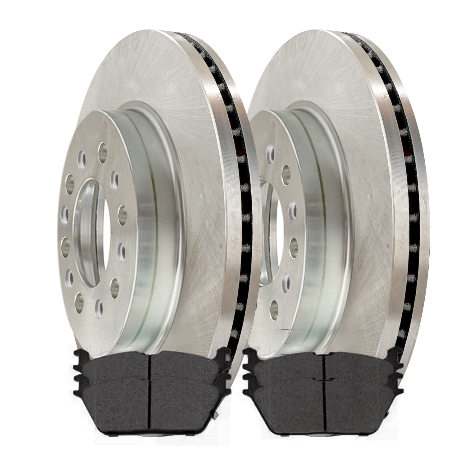 AutoShack Brake Rotors with Brake Pads Rear Brake Rotor & Pad ...