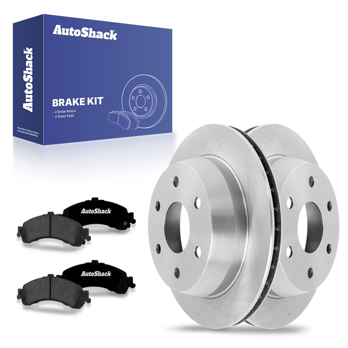 AutoShack Rear Brake Rotors Premium Ceramic Brake Pads | Replacement ...