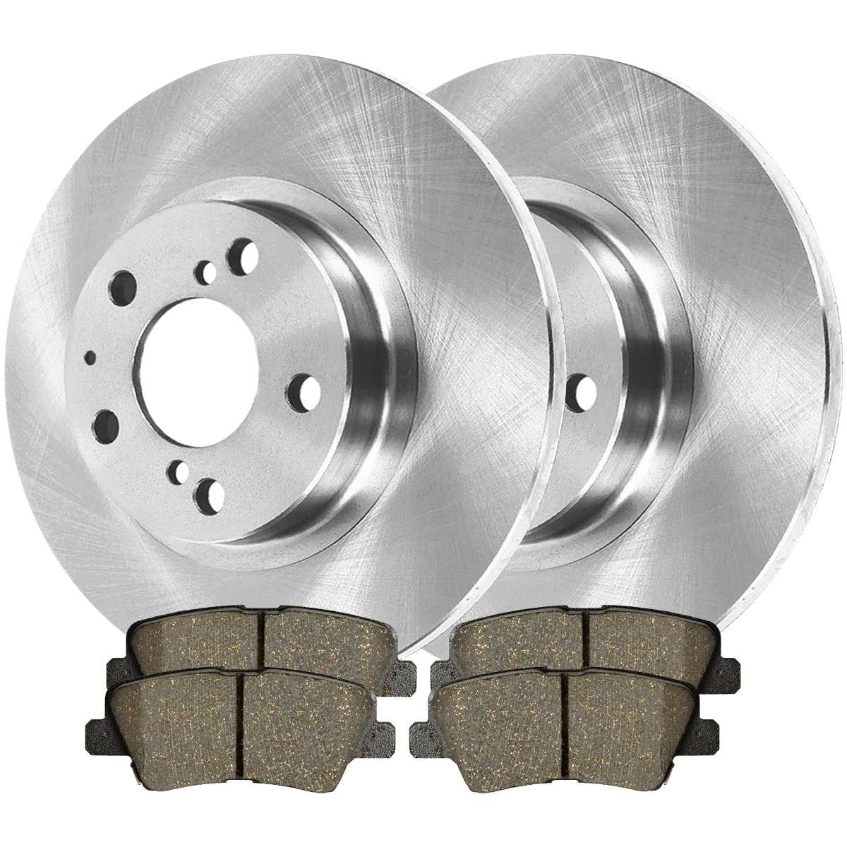 AutoShack Rear Brake Rotors and Ceramic Pads Kit for 2011-2016 Kia Soul ...