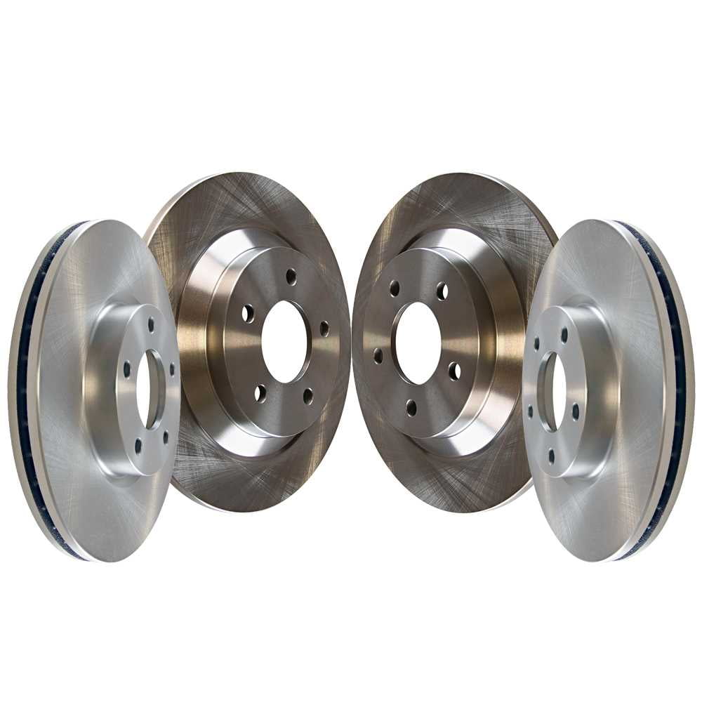 AutoShack Brake Rotors Front and Rear Brake Rotor Replacement Kit for ...