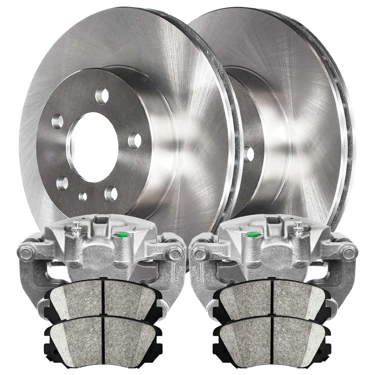 AutoShack Brake Rotors with Pads and Calipers Front Brake Rotor, Pad ...