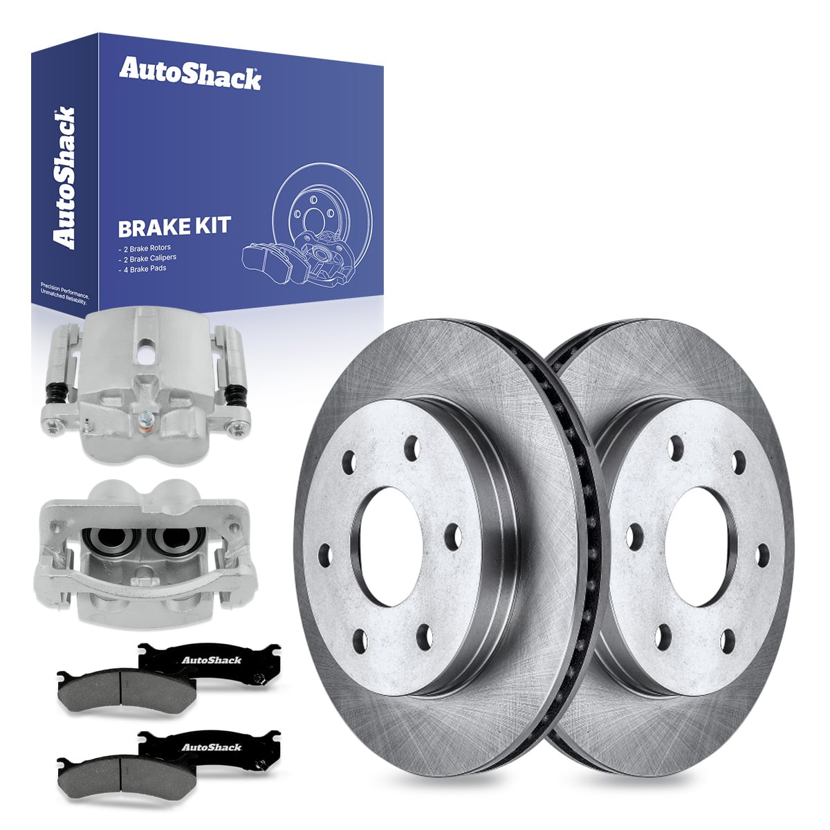 AutoShack Front Brake Rotors Premium Ceramic Brake Pads Calipers ...