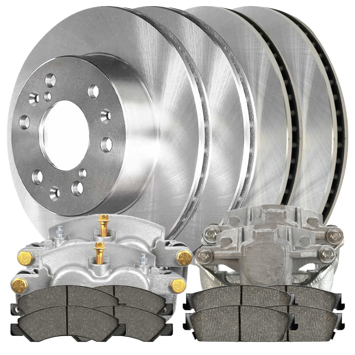 AutoShack Brake Rotors with Pads and Calipers Front and Rear Brake ...