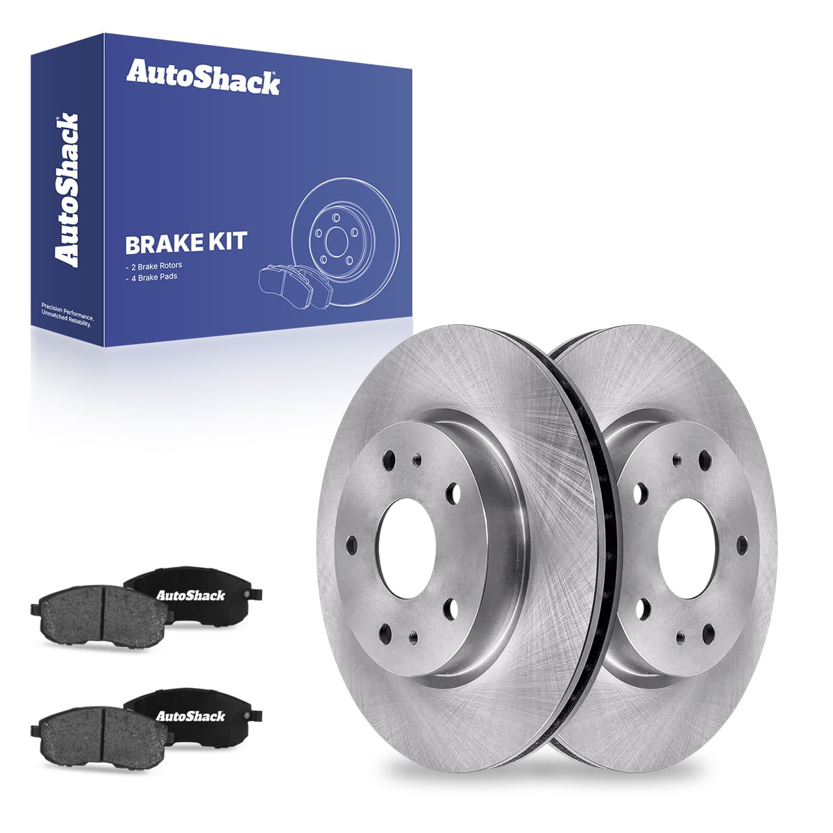 AutoShack Front Vented Brake Rotors + Ceramic Pads 6-PC Brake Kit ...
