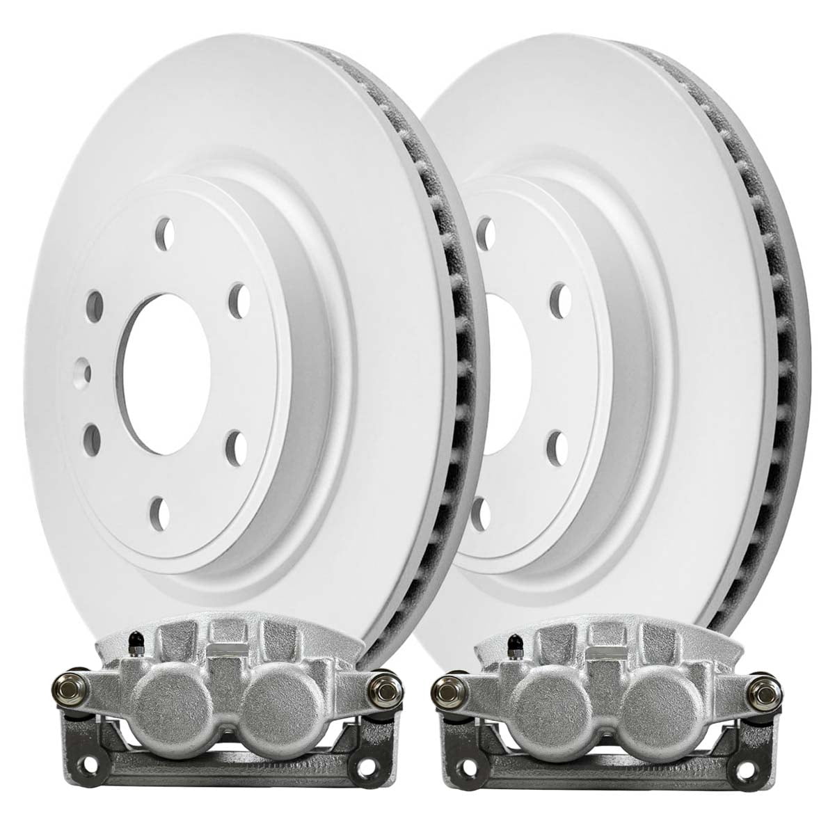 AutoShack Coated Brake Rotors Front Brake Rotor Replacement Kit with ...