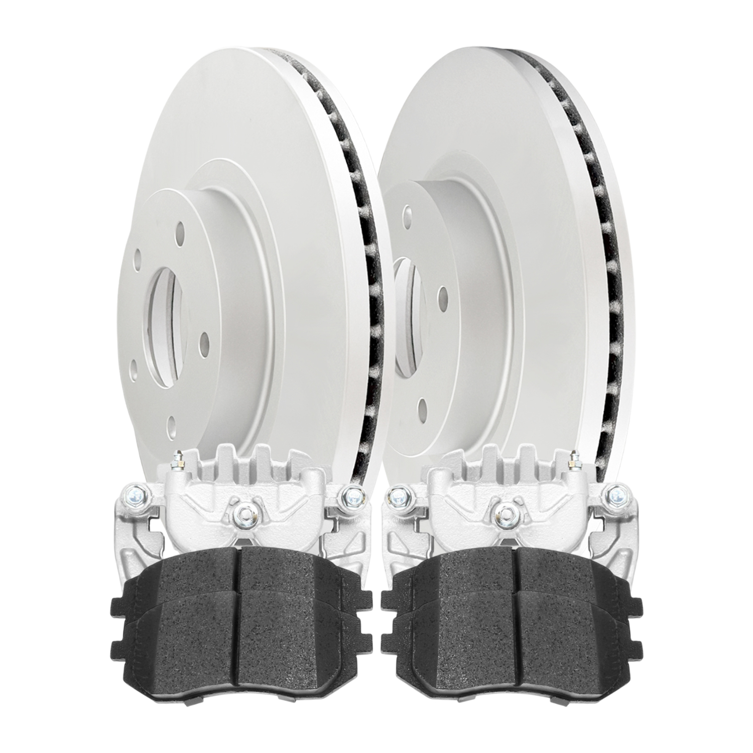 AutoShack Coated Brake Rotors Front Brake Rotor Replacement Kit with ...