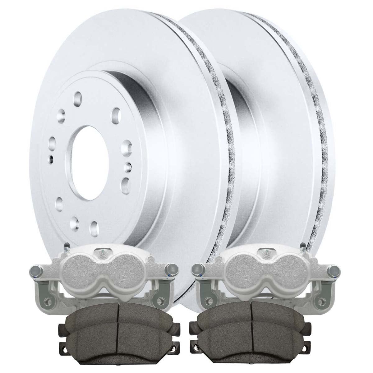 AutoShack Coated Brake Rotors Front Brake Rotor Replacement Kit with ...