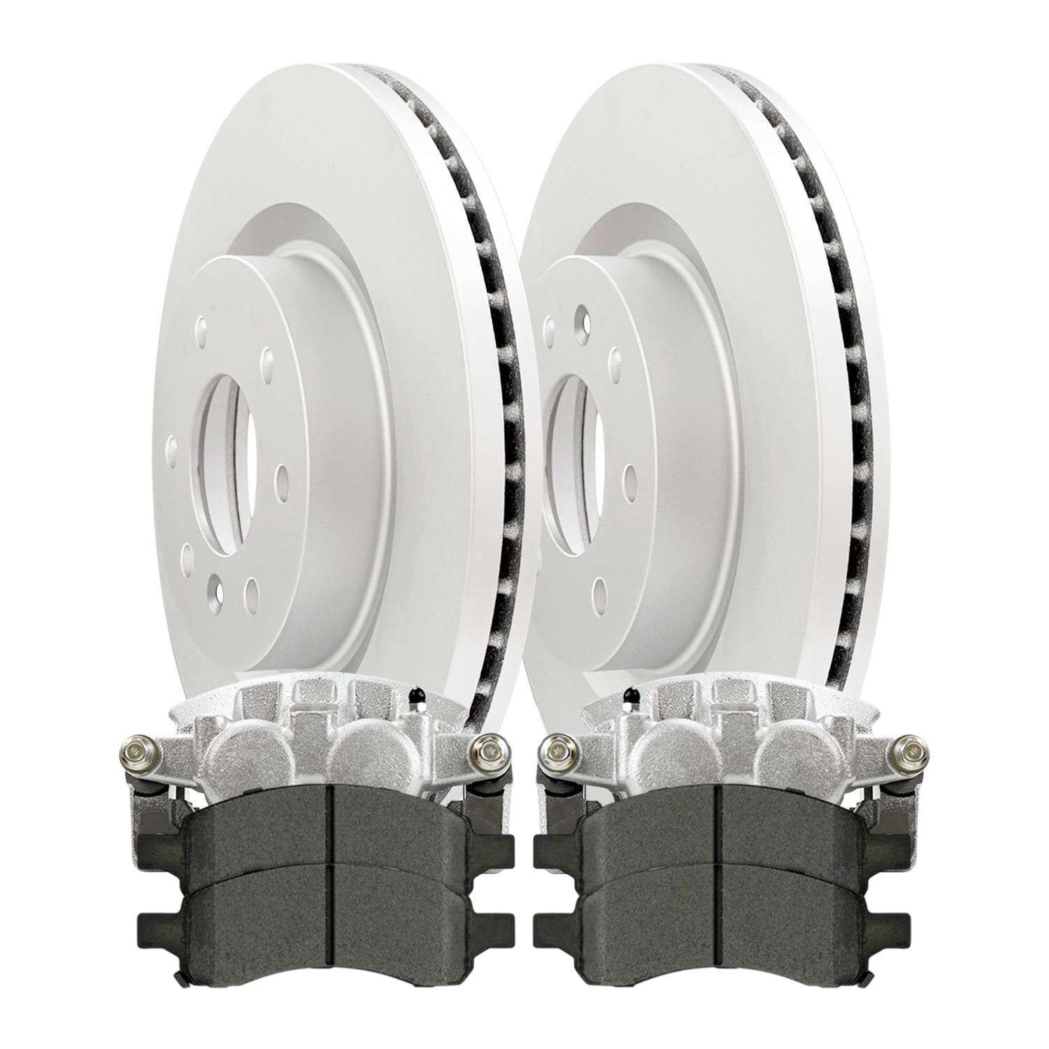 AutoShack Coated Brake Rotors Front Brake Rotor Replacement Kit with ...