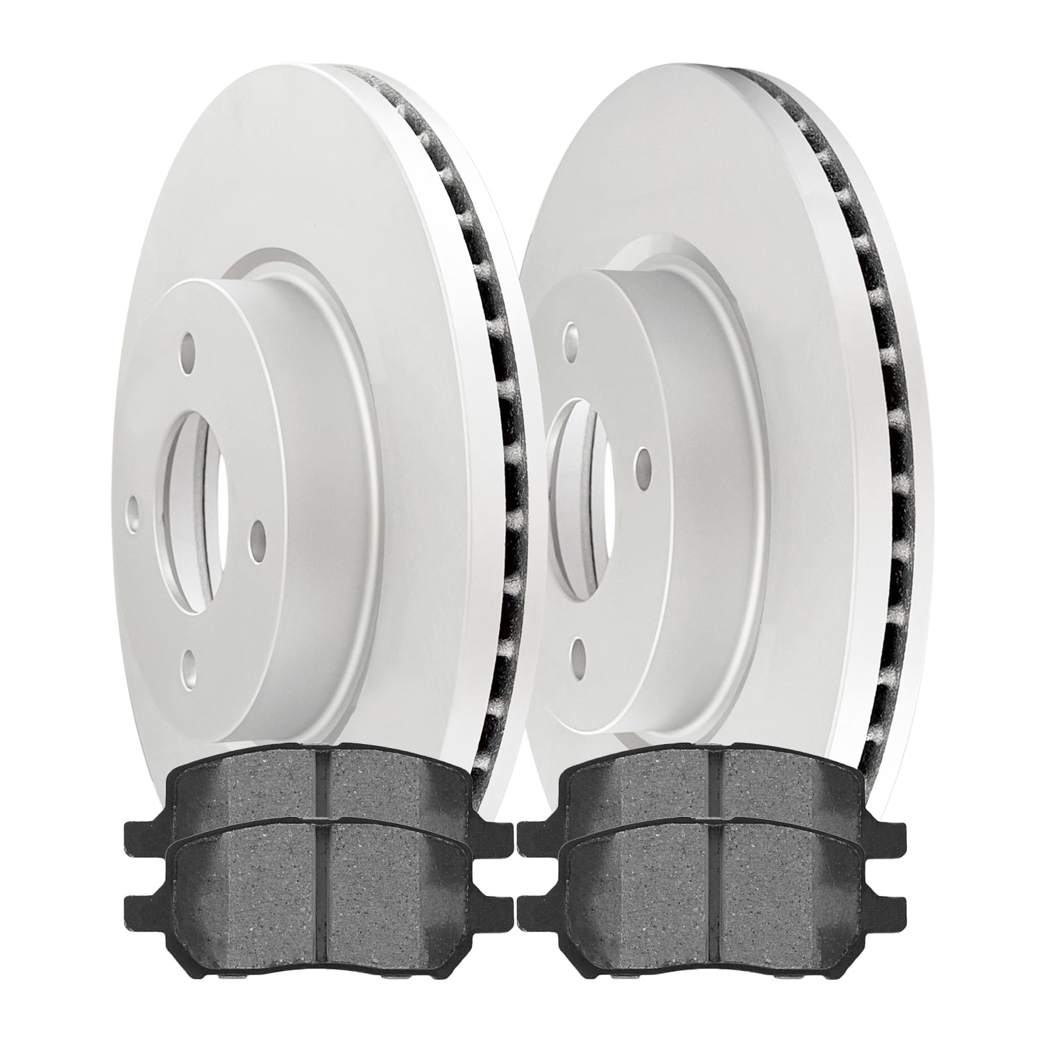 AutoShack Coated Brake Rotors Front Brake Rotor Replacement Kit with ...