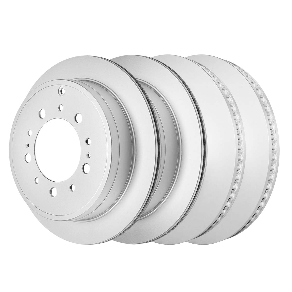 AutoShack Coated Brake Rotors Front and Rear Brake Rotor Replacement ...