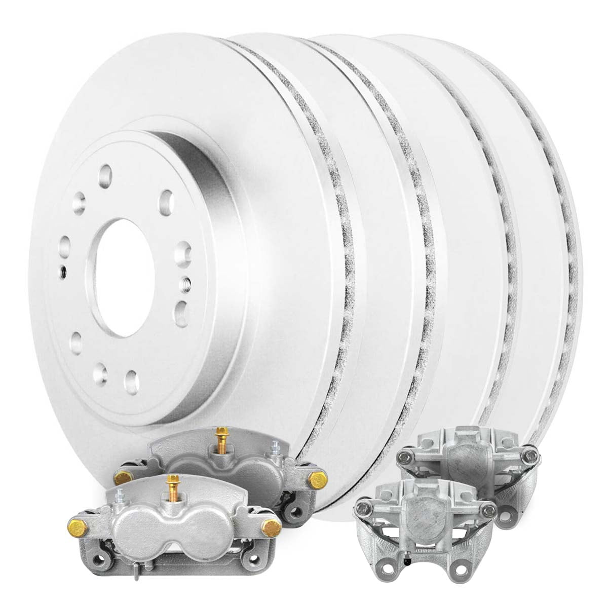 AutoShack Coated Brake Rotors Front and Rear Brake Rotor Replacement ...