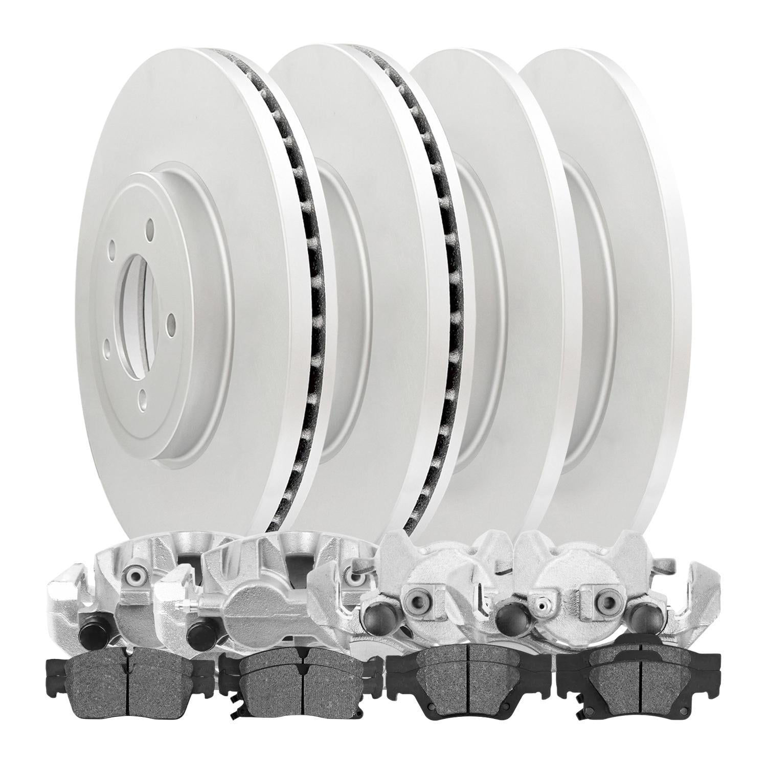 AutoShack Coated Brake Rotors Front and Rear Brake Rotor Replacement ...