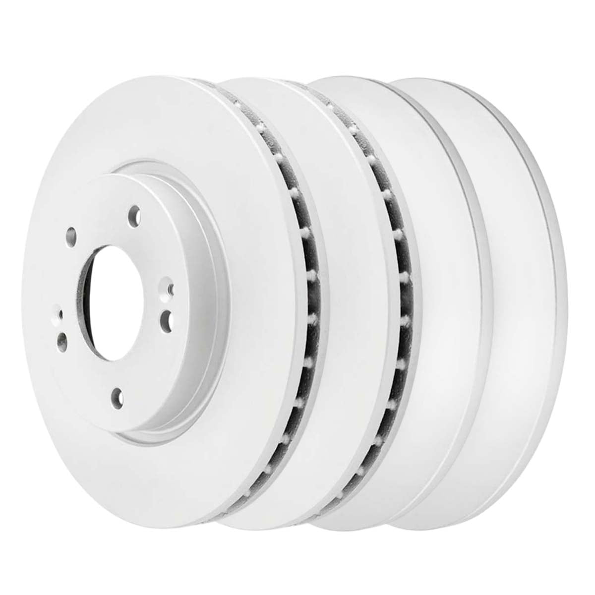 AutoShack Coated Brake Rotors Front and Rear Brake Rotor Replacement ...