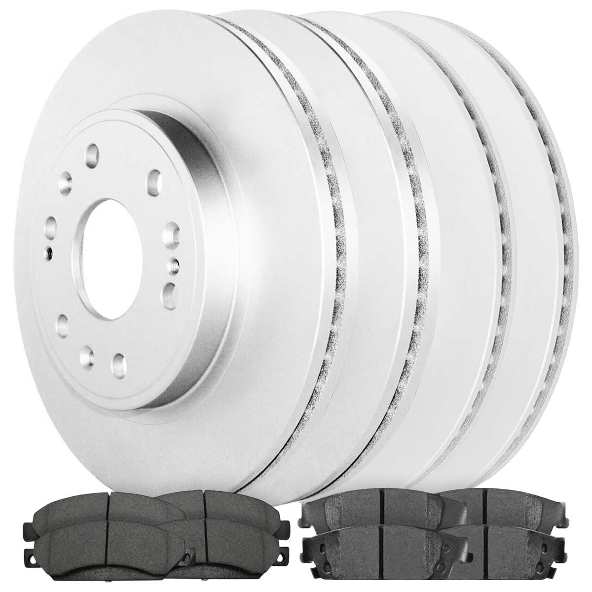 AutoShack Front & Rear Brake Rotors Premium Ceramic Brake Pads ...