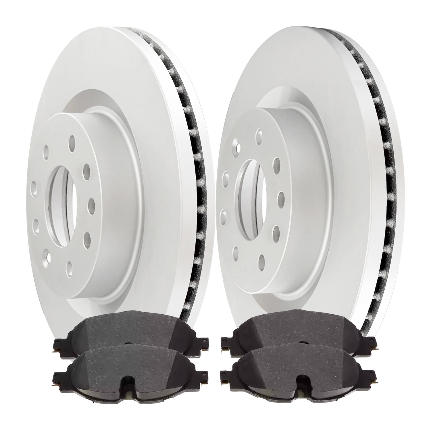 AutoShack Coated Brake Rotors Front and Rear Brake Rotor Replacement ...