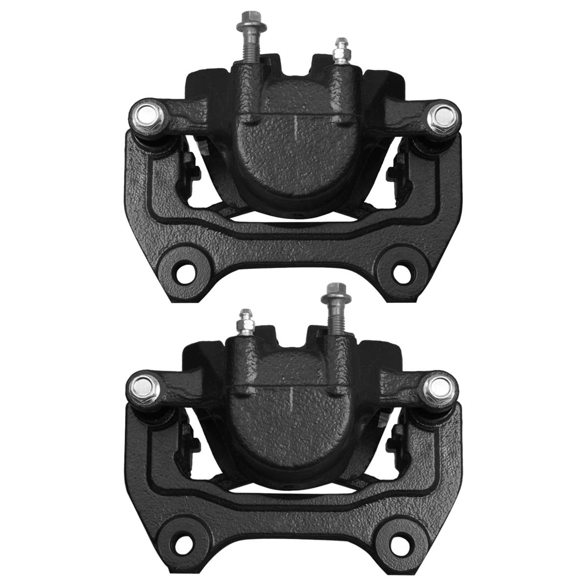 AutoShack Front Black Brake Calipers Set of 2 Assembly with Bracket ...