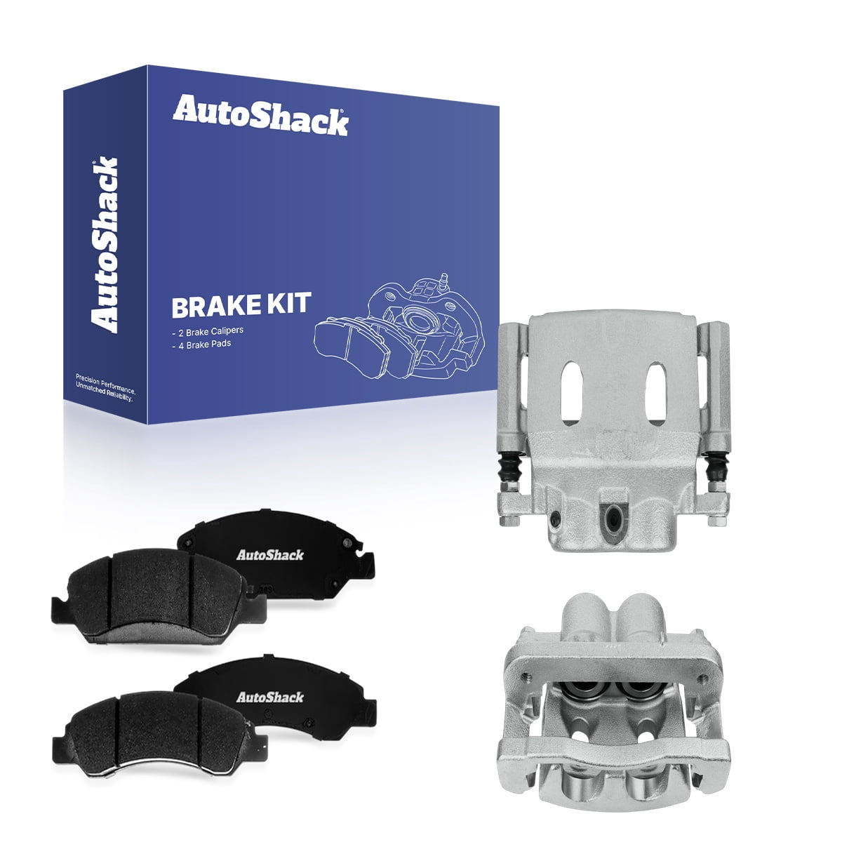 AutoShack Front Brake Calipers & Ceramic Pads Kit for Chevrolet, GMC ...