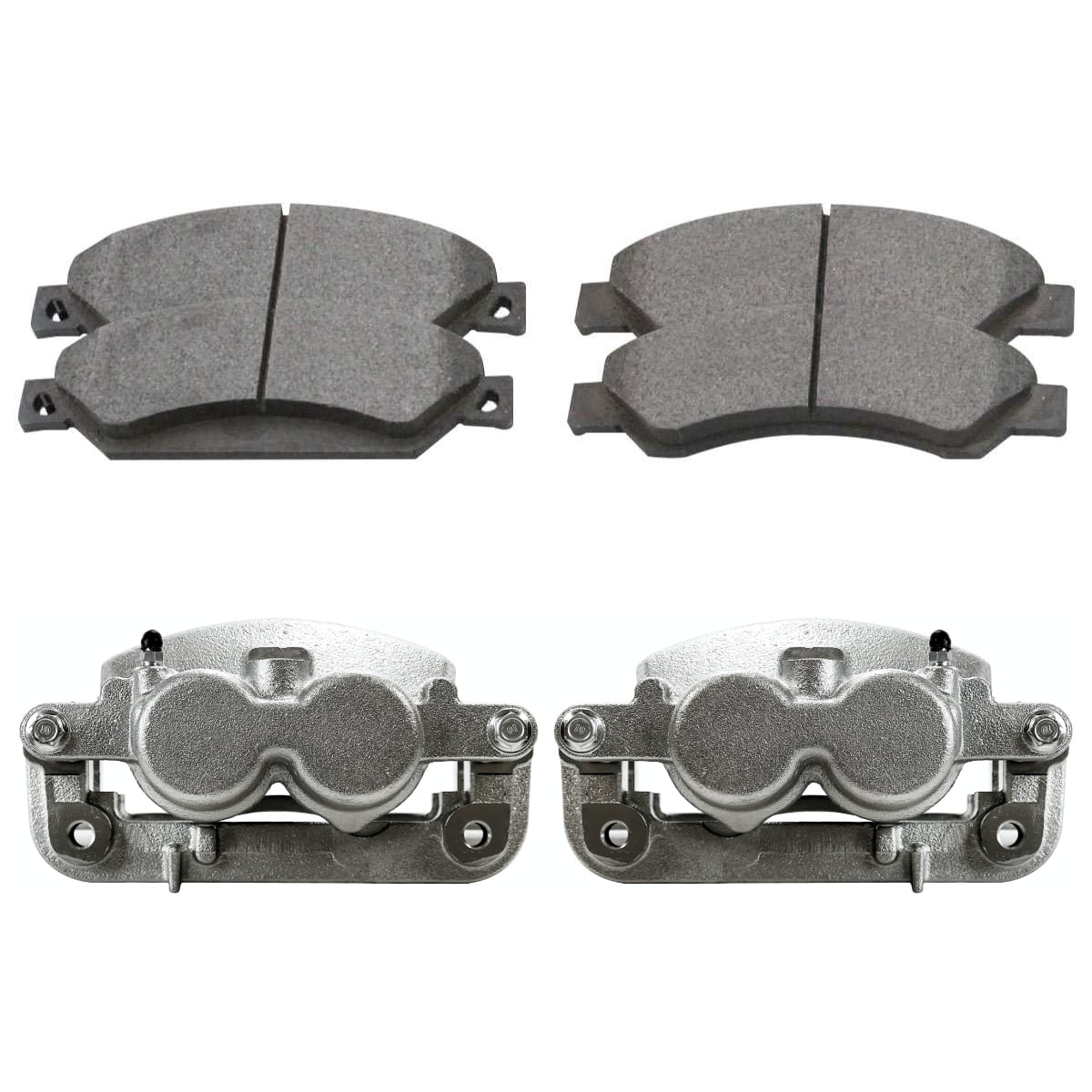 AutoShack Front Brake Calipers & Ceramic Pads Kit for Chevrolet, GMC ...