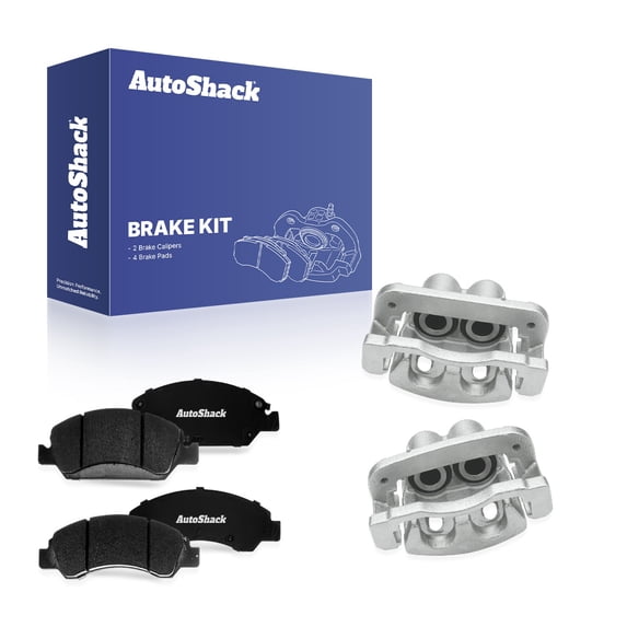 AutoShack Front Brake Calipers & Premium Ceramic Brake Pads for ...