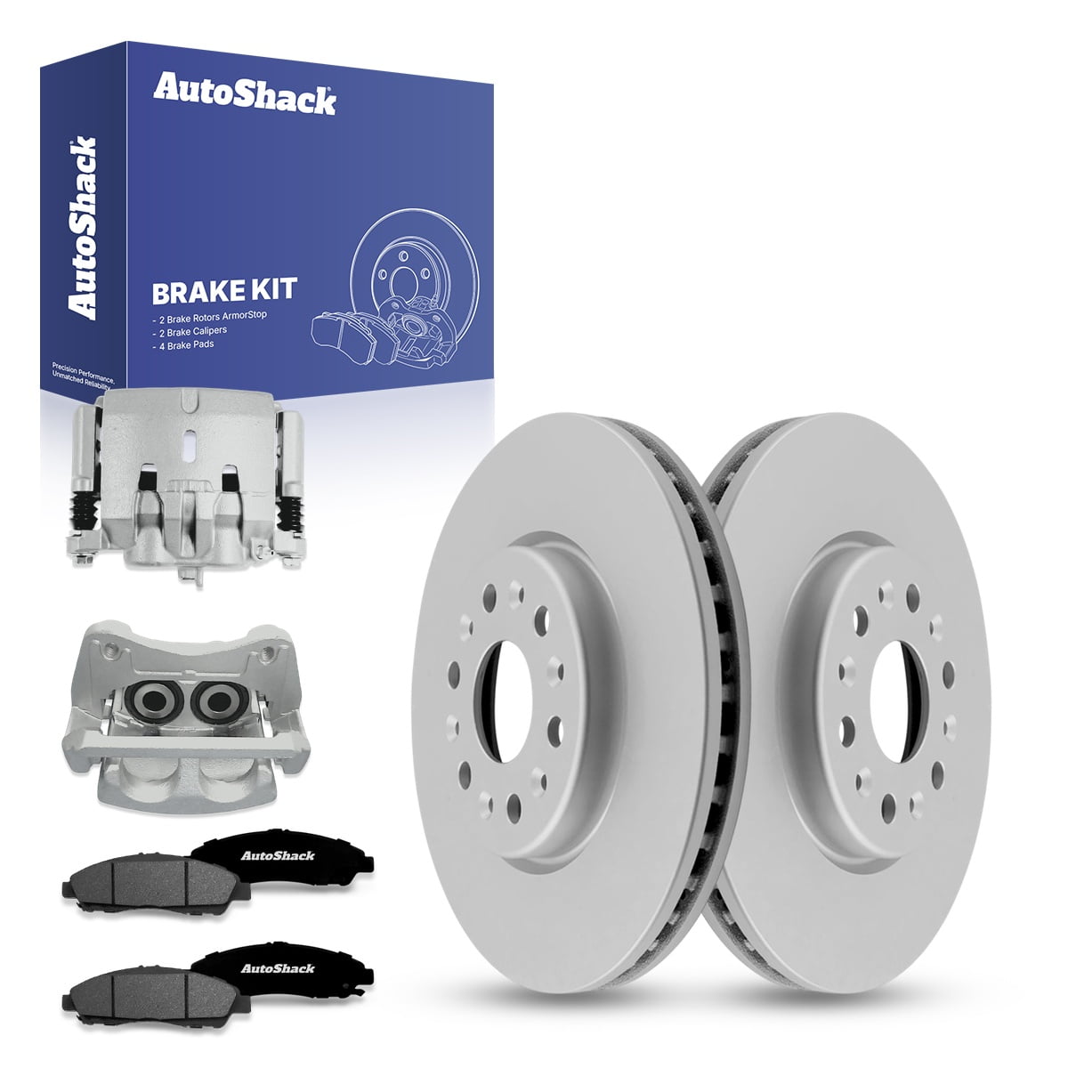 AutoShack Front Brake Rotors Premium Ceramic Brake Pads Calipers ...