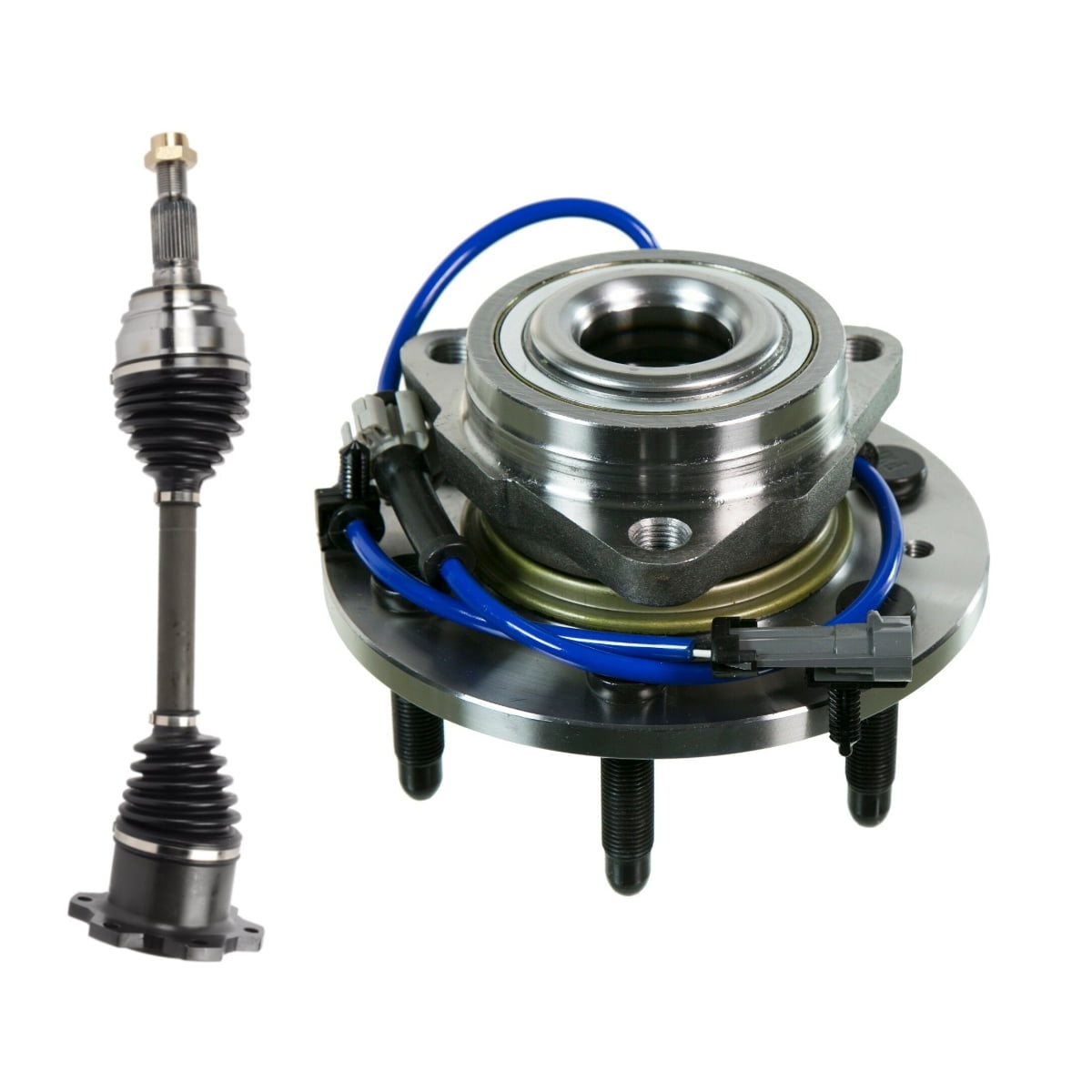 AutoShack Front CV Axle Shaft Front Wheel Bearing Hub Assembly ...