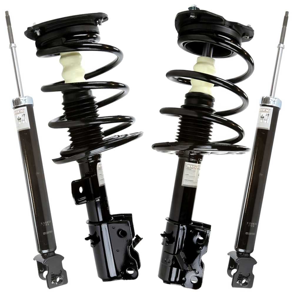AutoShack Front & Rear Strut Coil Springs & Shock Absorbers Kit for ...
